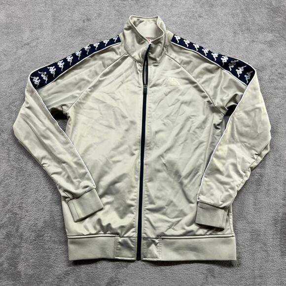 Kappa | Jackets & Coats | Kappa Track Jacket Y2k Streetwear Beige Logo ...